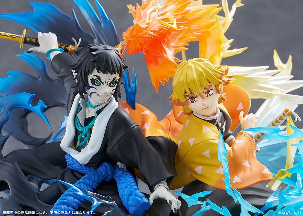 Demon Slayer Kimetsu no Yaiba: Zenitsu Agatsuma & Kaigaku non Scale PVC ...
